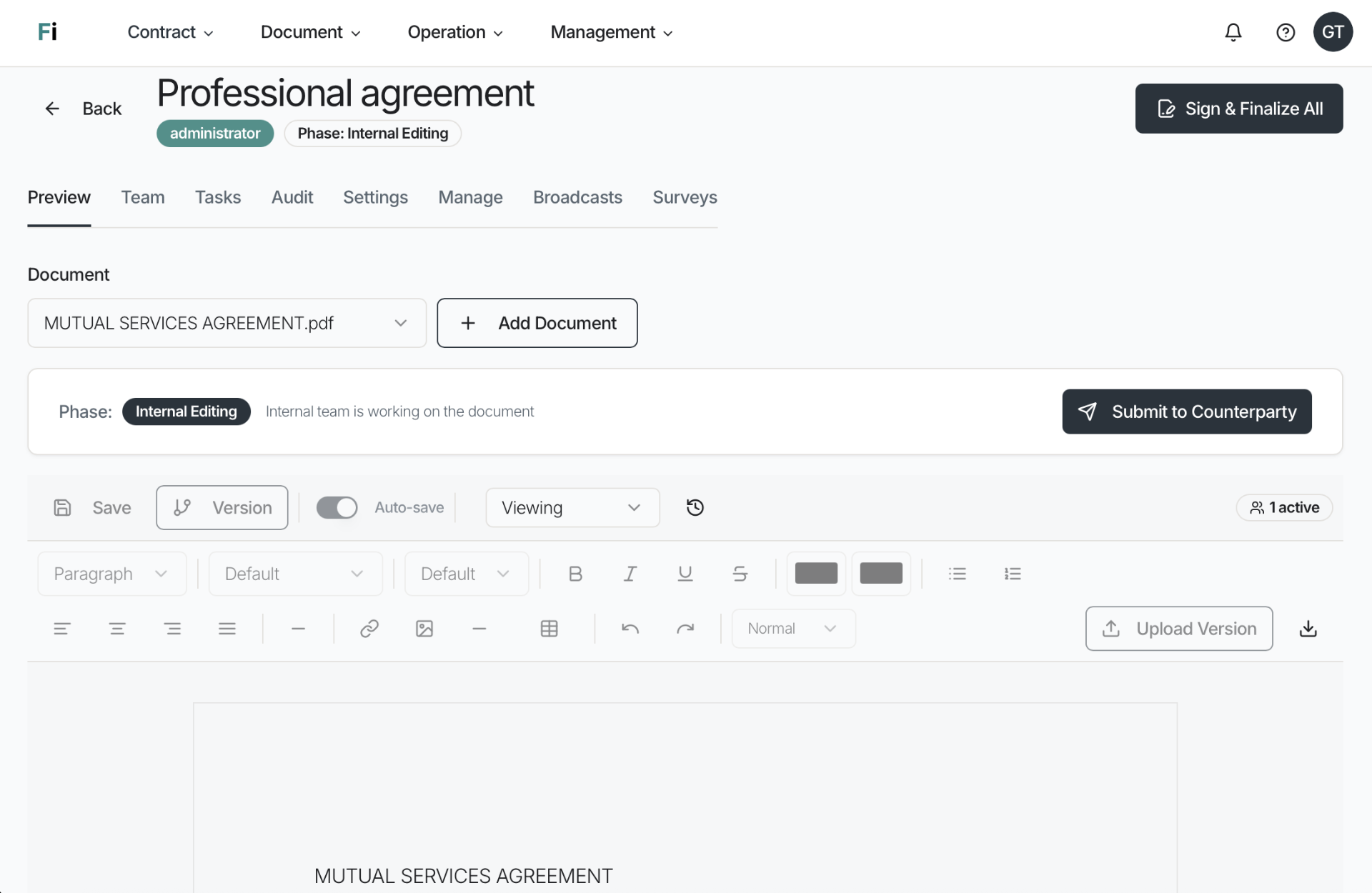 Fideal AI - Professional Contract Intelligence Platform